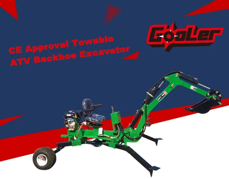 Tow Behind Atv/utv Backhoe With Ce, Epa Certified & Customizable Oem