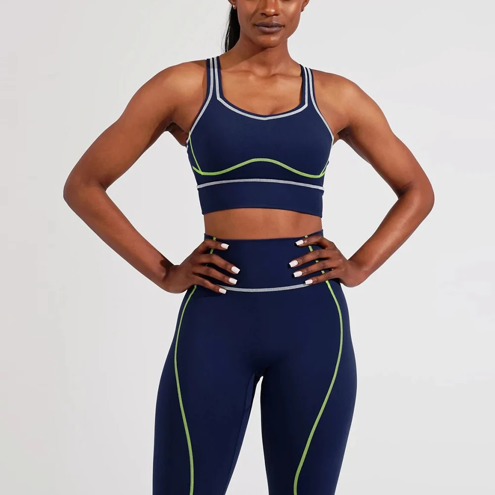 2024 Custom High Quality Sports Bra And Biker Shorts Sets Workout ...