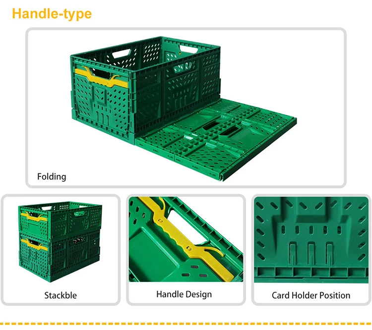 Affordable Collapsible Transport Plastic Vegetable Fruit Crates Folding ...