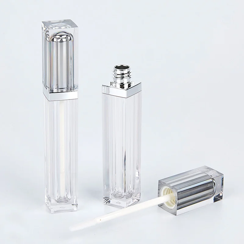 7ml Lip Gloss Tube - Rose Gold Silver Empty Lipstick Tube