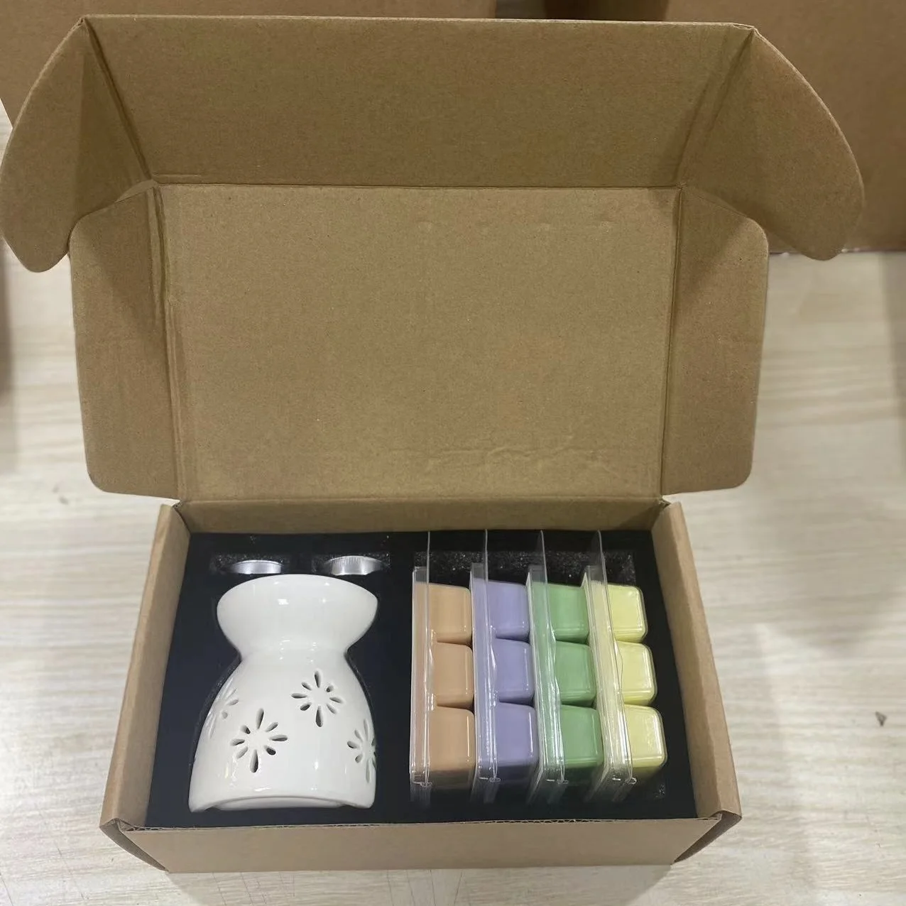 Oem Personalised Clamshells Custom Scented Wax Tarts Cubes Scented Soy ...