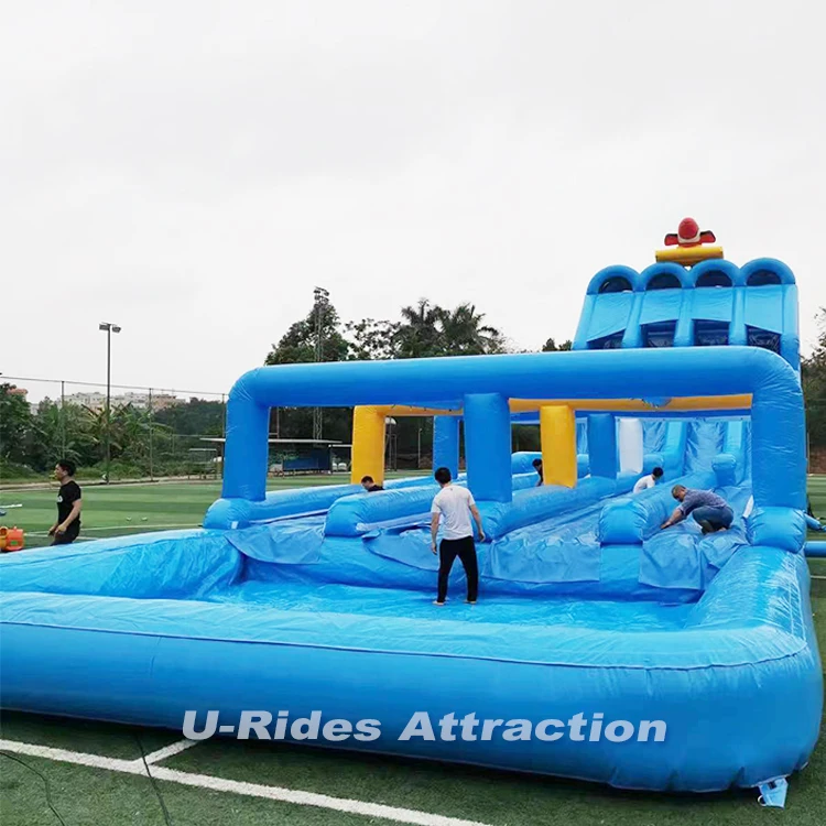 20m Inflatable Water Slide Combo Big Pool Inflatable Water Slide ...