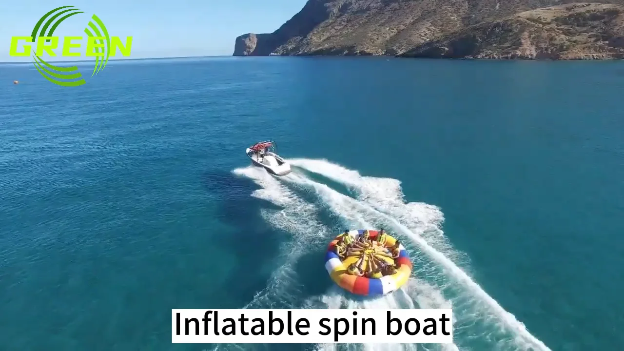 Towable Disco Boat Inflatable Spinning Ufo Inflatable Rotating Water ...