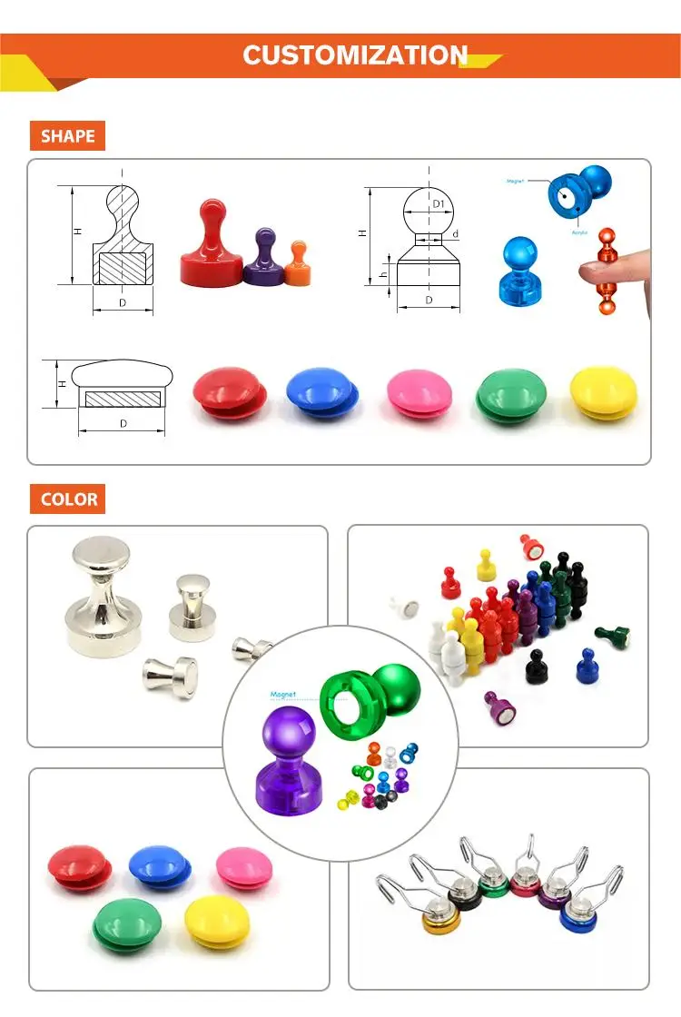 Multi-functional Color Office Classroom Whiteboard Magnetic Thumbtacks ...