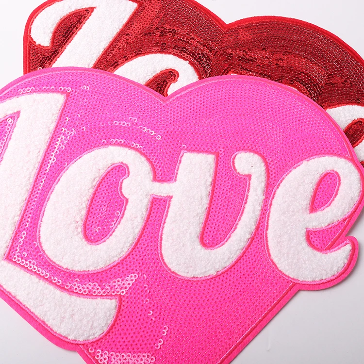 Wholesale 2024 Valentine's Day Love Embroidered Patches 10 Inch Big ...