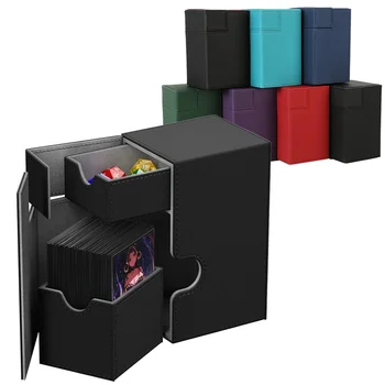 Hot Sale Card Deck Box 2 Drawer Design With Dice Tray Trading Card Case ...