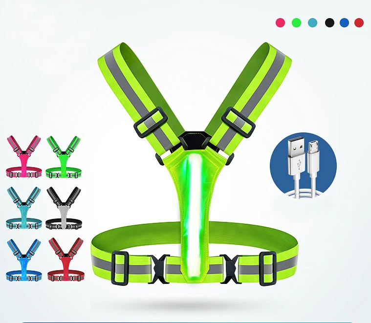 Led Light Tight Reflective Belt Reflective Strap Belt Safety Vest ...