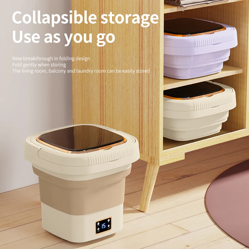 Portable Mini Folding Wash Machine - Efficient Laundry