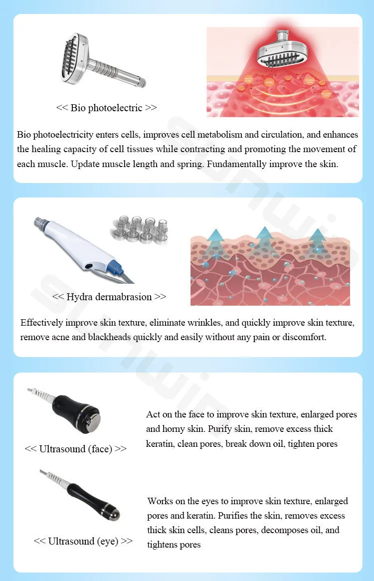 Multifunctional Micro Dermabrasion Ultrasound Skin Tightening Oxygen ...