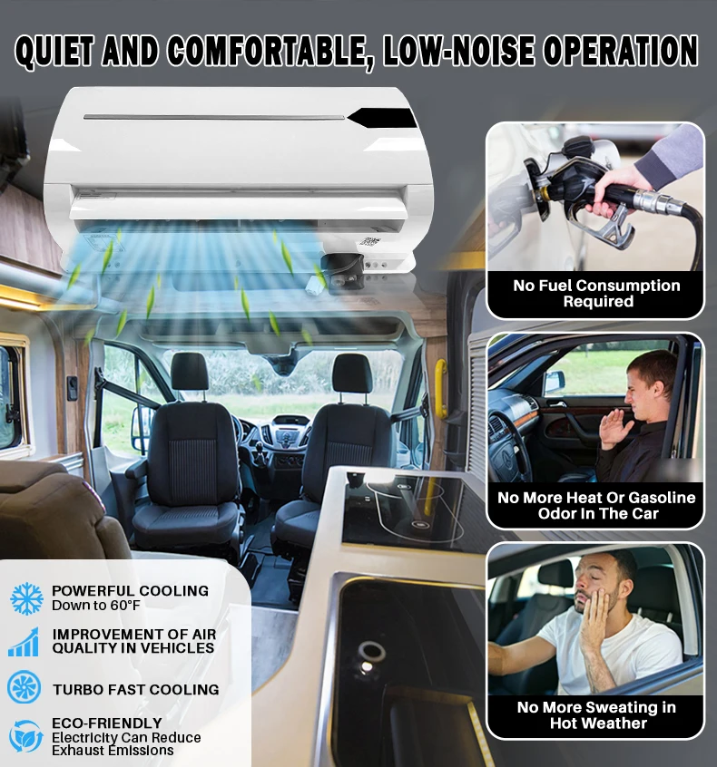 Truck Battery Apu 12v 24v Dc Split Air Conditioner for Tractors