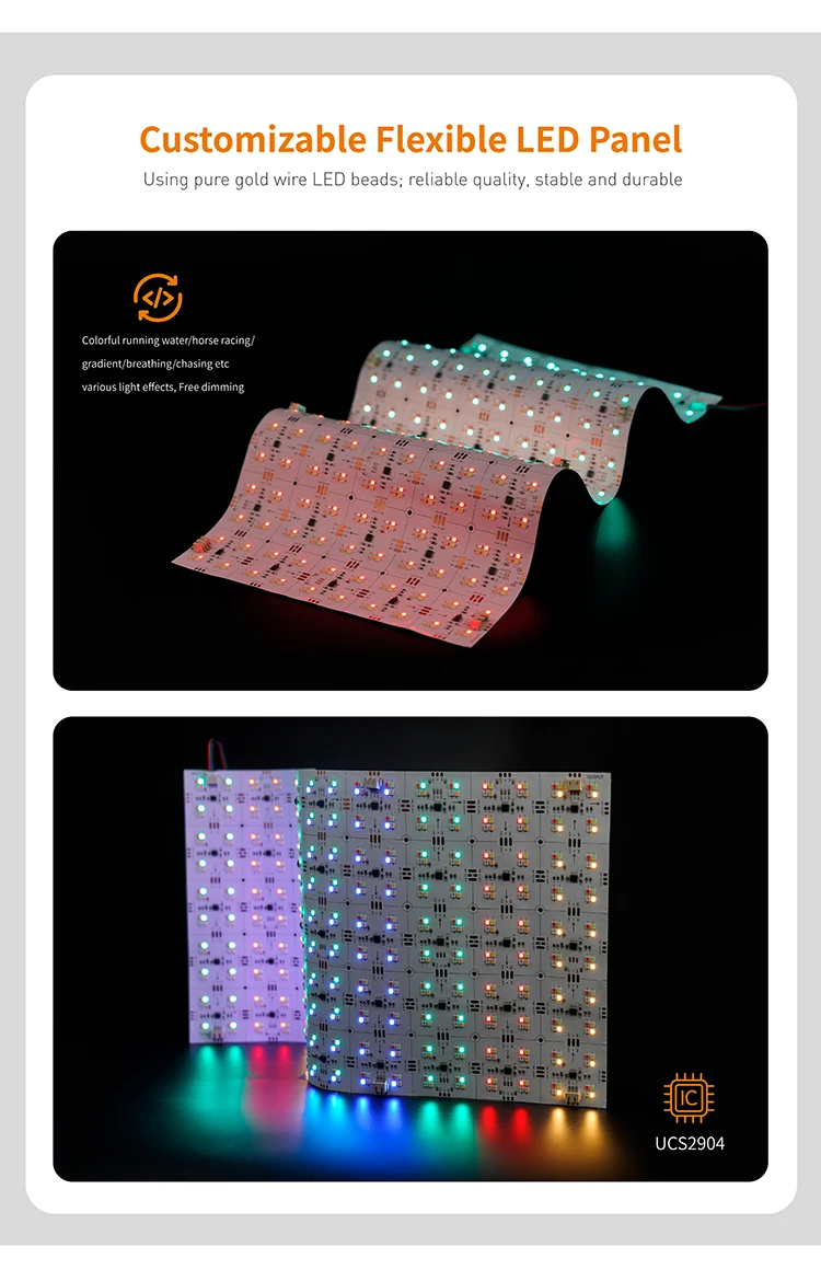 SHINESKY SPI RGBW LED Panel SMD2835 Bright Panel Flexible Backlight Led ...