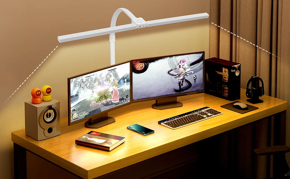 31.5" Wide Desk Lamp - Eye-Caring LED Task Light for Office
