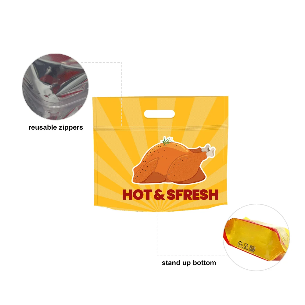 Custom Printed Laminated Plastic Stand Up Pouch Microwave Hot Anti-fog ...