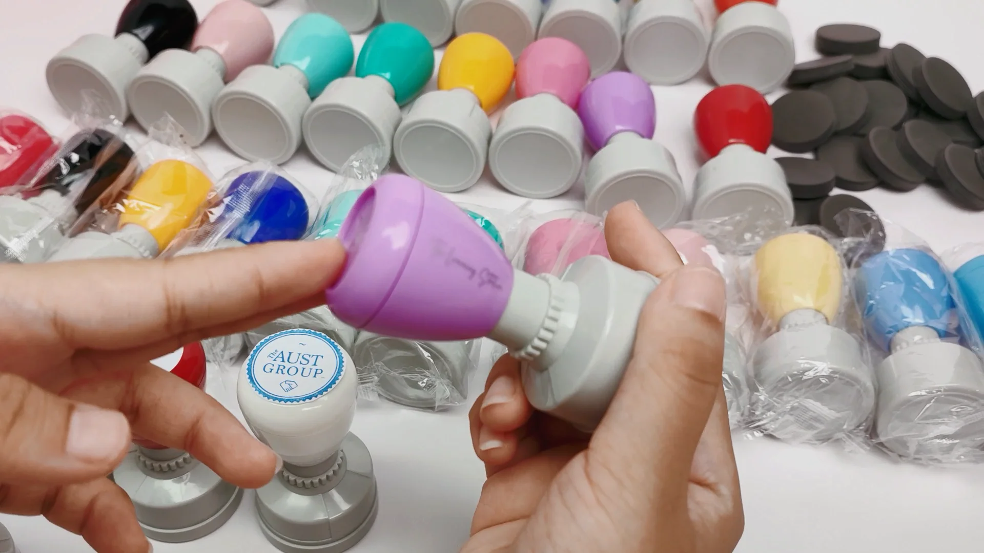 Kojoy Ha 30mm Round Pastel Stamp 32 Color Teacher Reward Flash Ink ...