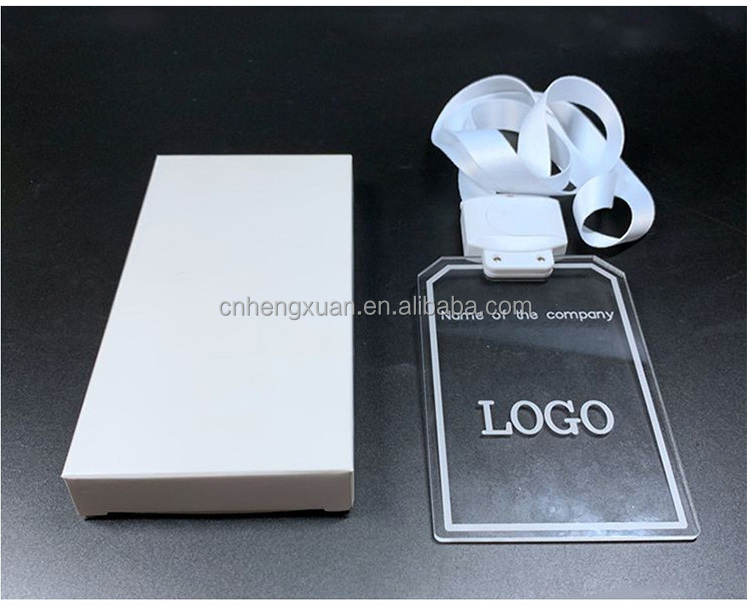 2024 LED ID Card Acrylic Light up Flashing Neck Lanyard 15 Colors LED ...