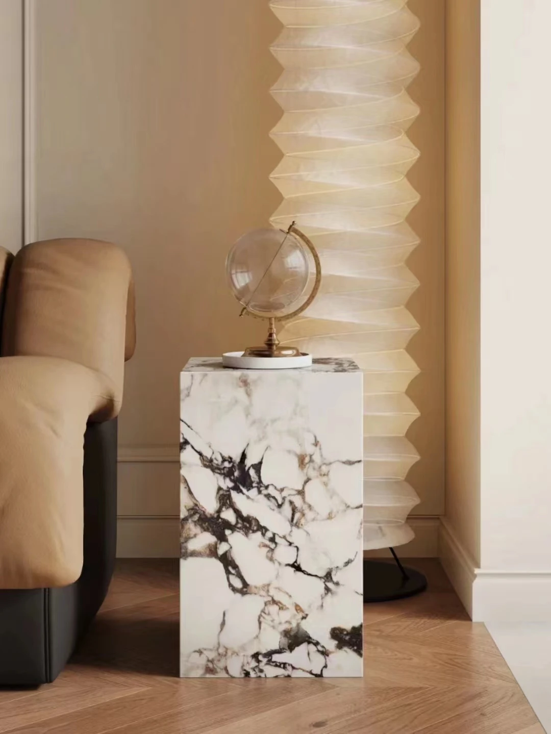 Modern Simple Design Sintered Stone Calcatta Viola Marble Look Square ...