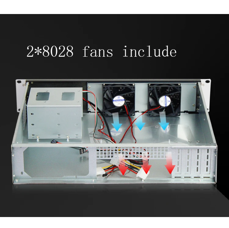 Industrial 2U Rackmount Server Case with ATX Support & HDD Slots