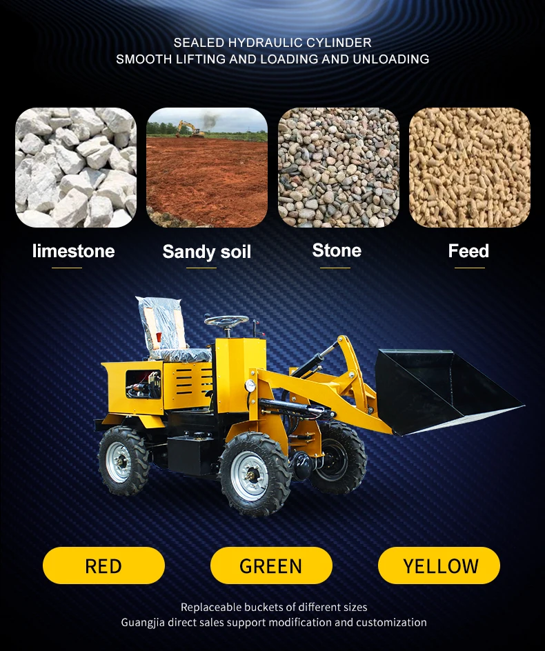 Ce Epa Backhoe Battery 4 Wheel Drive Small Electric Loaders Diesel Mini ...