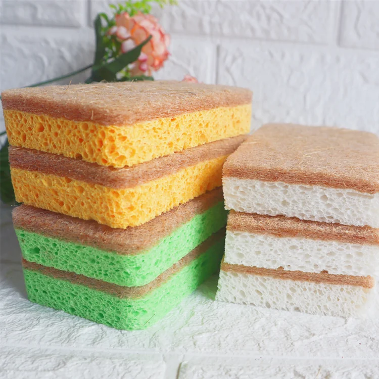 Sisal Fiber Cellulose Sponge - Sustainable Kitchen Scrubber