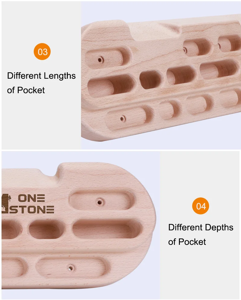 Rock Climbing Training Hangboard Wood Climbing Fingerboard Board ...