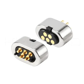 Spring Loaded Electrical Contacts 5pin Self Locating Magnetic Connector ...