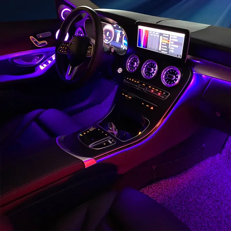 Ambient Light 3/12/64 Colours for Mercedes-Benz C/GLC Class Coupe W205 C43 C63 X253 LED Vents ...