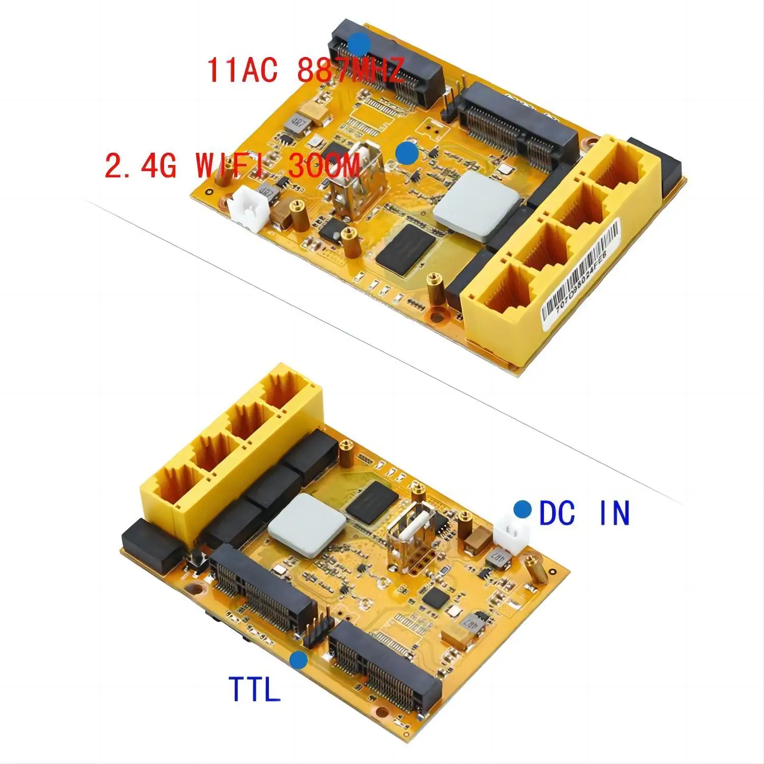 Mini Dual Band 4G WIFI 5 Router PCB Industrial Ethernet WIFI Router Module/board Enterprise ...