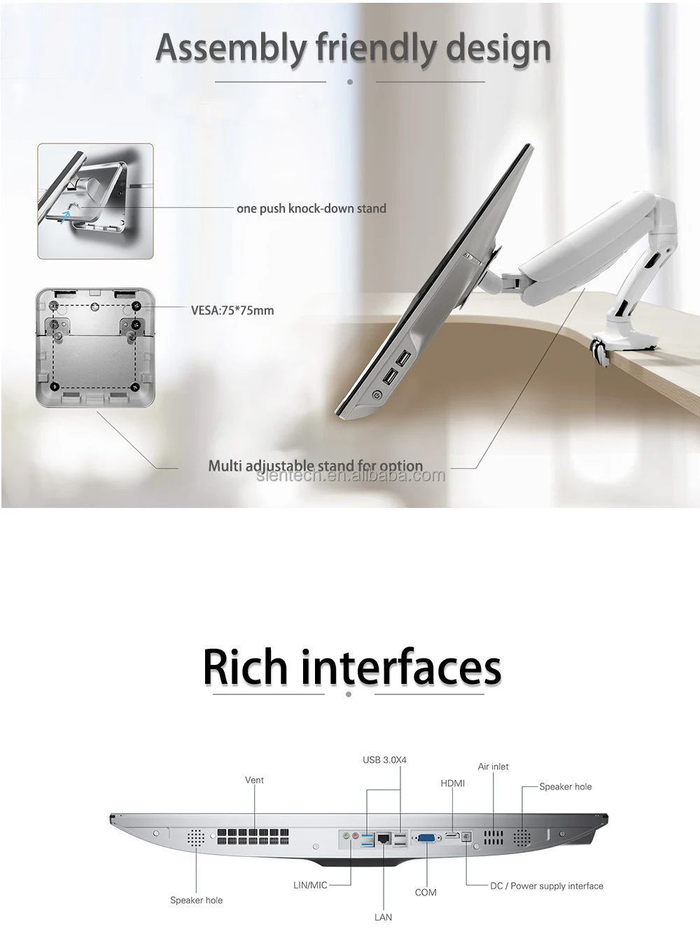 21.5 23.8 Inch Aio Personal Custom Desks Gaming Office Home Use All In ...