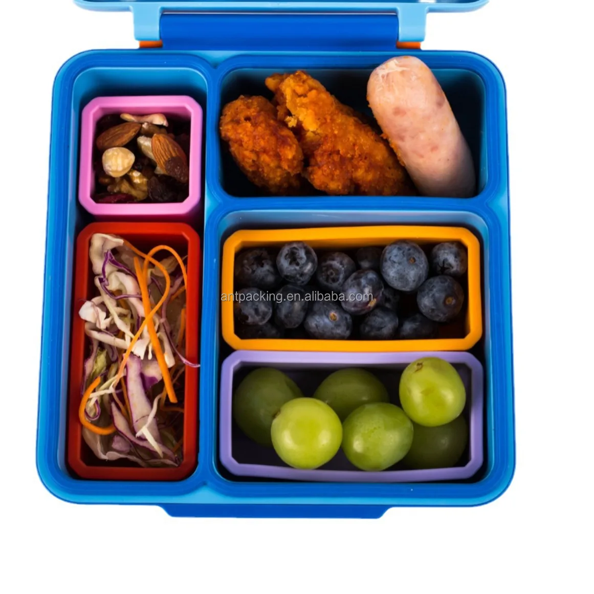 Cute School Supplies Square Rectangular Mini Food Container Silicone ...