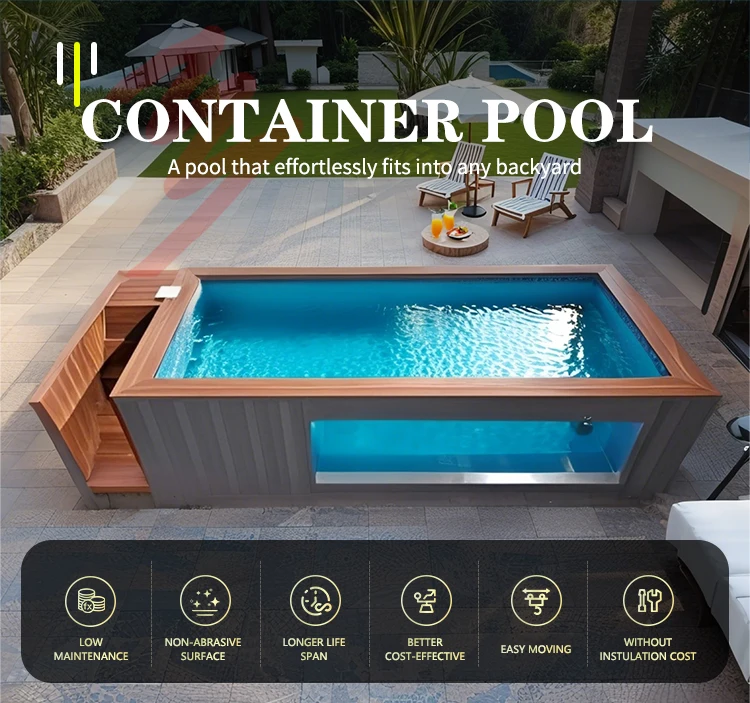 Customized Standing Fiberglass Swimming Pool Design Prefab Modular ...