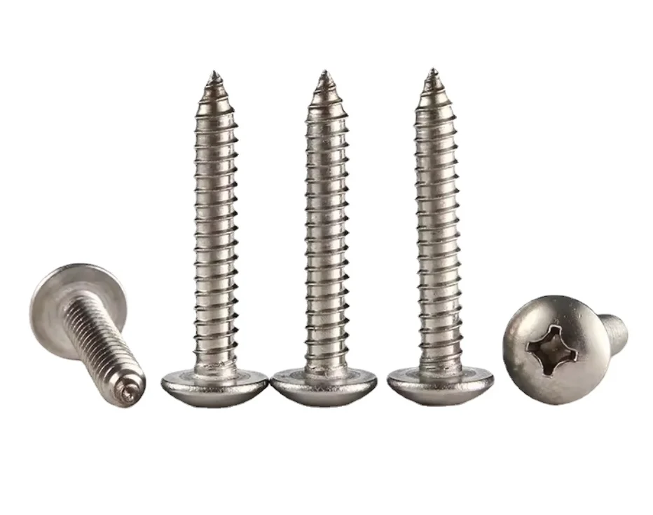 Ss304 Ss316 Truss Pan Mushroom Umbrella Head Self Tapping Screw Jisb1122t Stainless Steel Cross ...