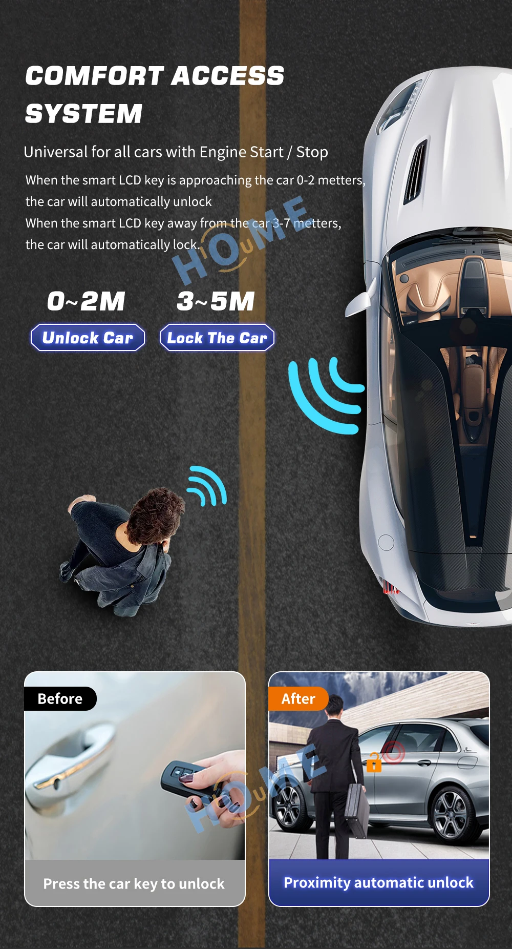 Universal Keyless Entry - Smart Remote Key for Cars