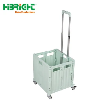 Rolling Folding Plastic Foldable Cart Box With Lid And Handle - Buy ...