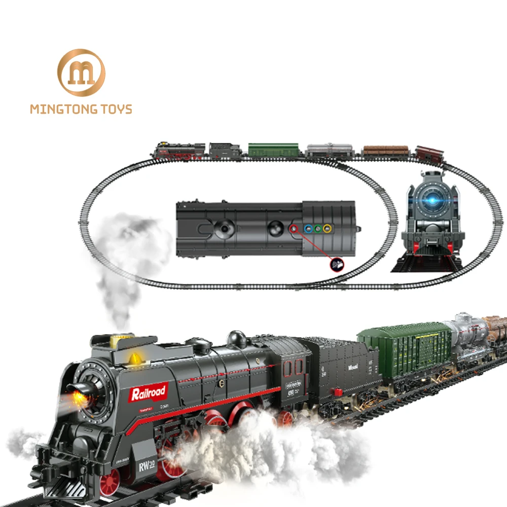 Creative Novelty Diy Assembly Model Plastic Steam Slot Railway Vehicle ...