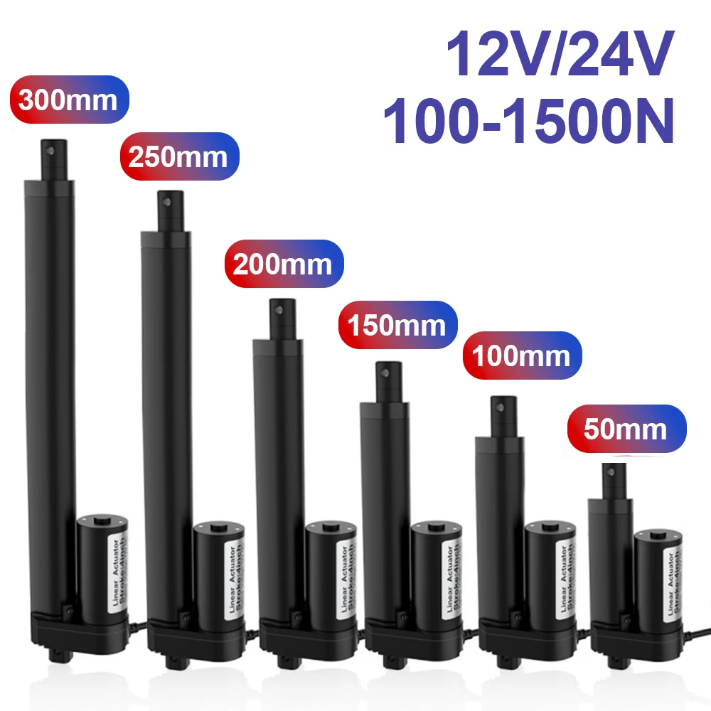 Electric Push Rod - 12V/24V Linear Actuator with 1500N