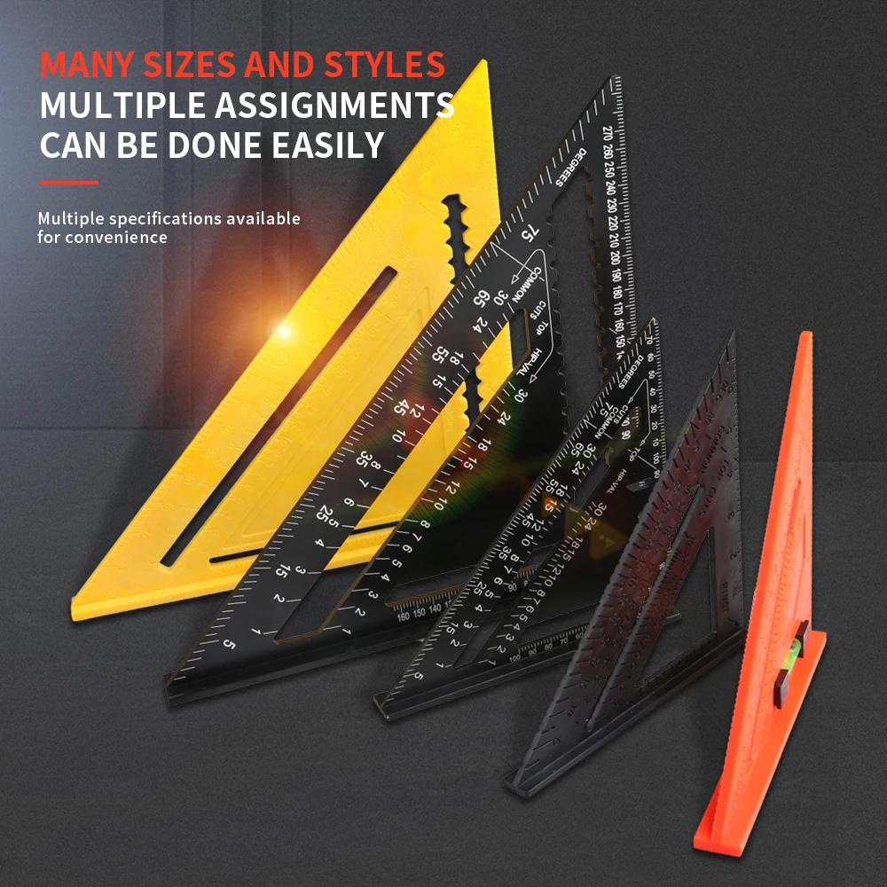 Carpenters Measuring Tools Plastic Protractor Triangle Ruler Speed ...