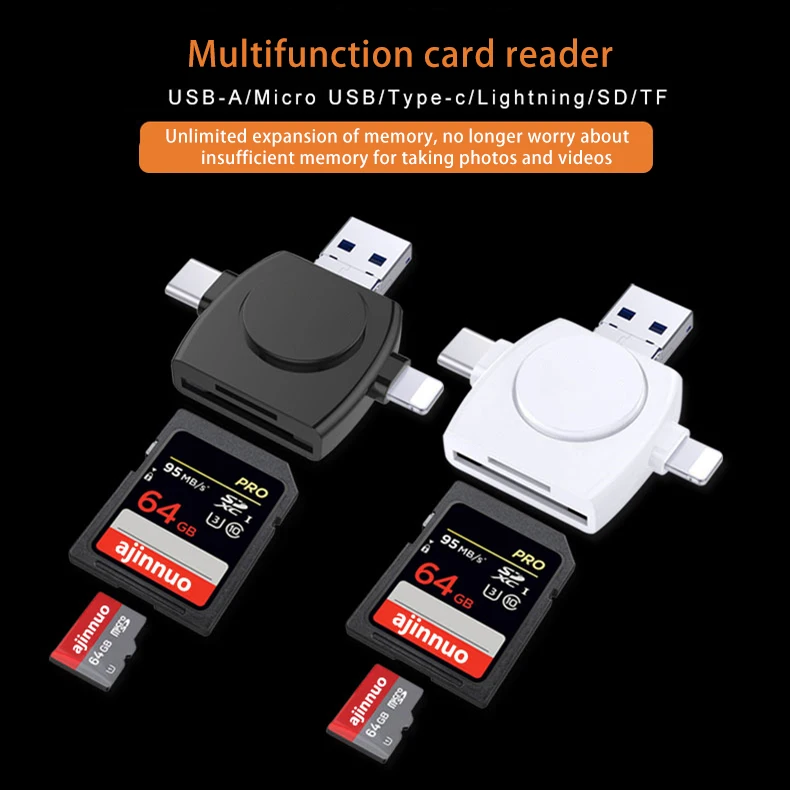 Universal All In 1 Sd/ Tf Smart Mobile Card Reader Writer 3 In 1 Micro ...