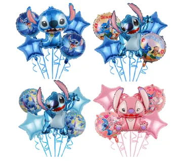 Cartoon Lilo Stitch Theme Party Foil Balloon Set Baby Shower Boys And ...