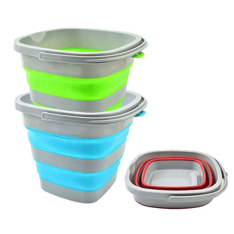 Foldable Square Multi-functional Storage Bucket With Handle Folding ...