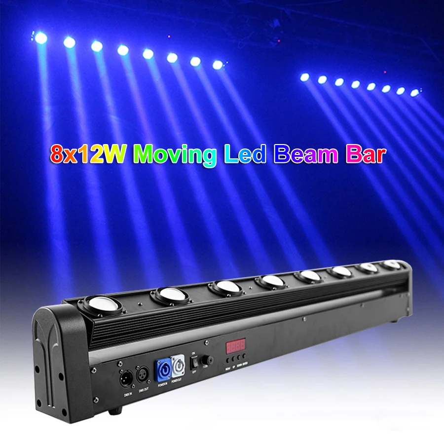 8x12w Moving LED Beam Bar RGBW 4in1 for Stage Lighting