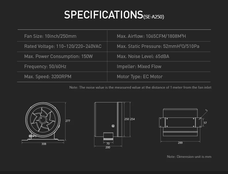250mm Ventilation Exhaust Kitchen Adjust Fan - Buy High Quality High ...