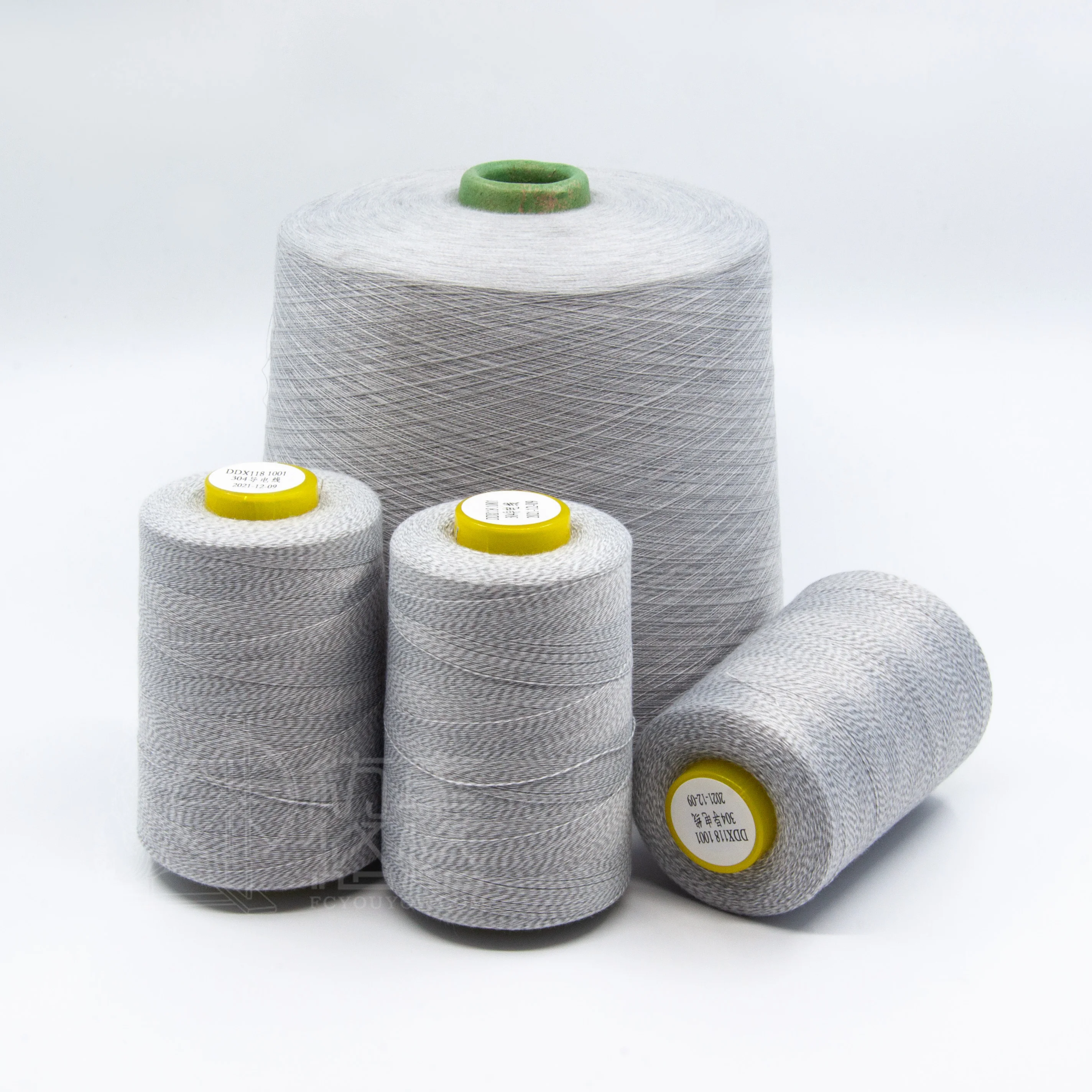 Conductive Knitting Yarn 30% Stainless Steel 70% Polyester Blended Anti ...