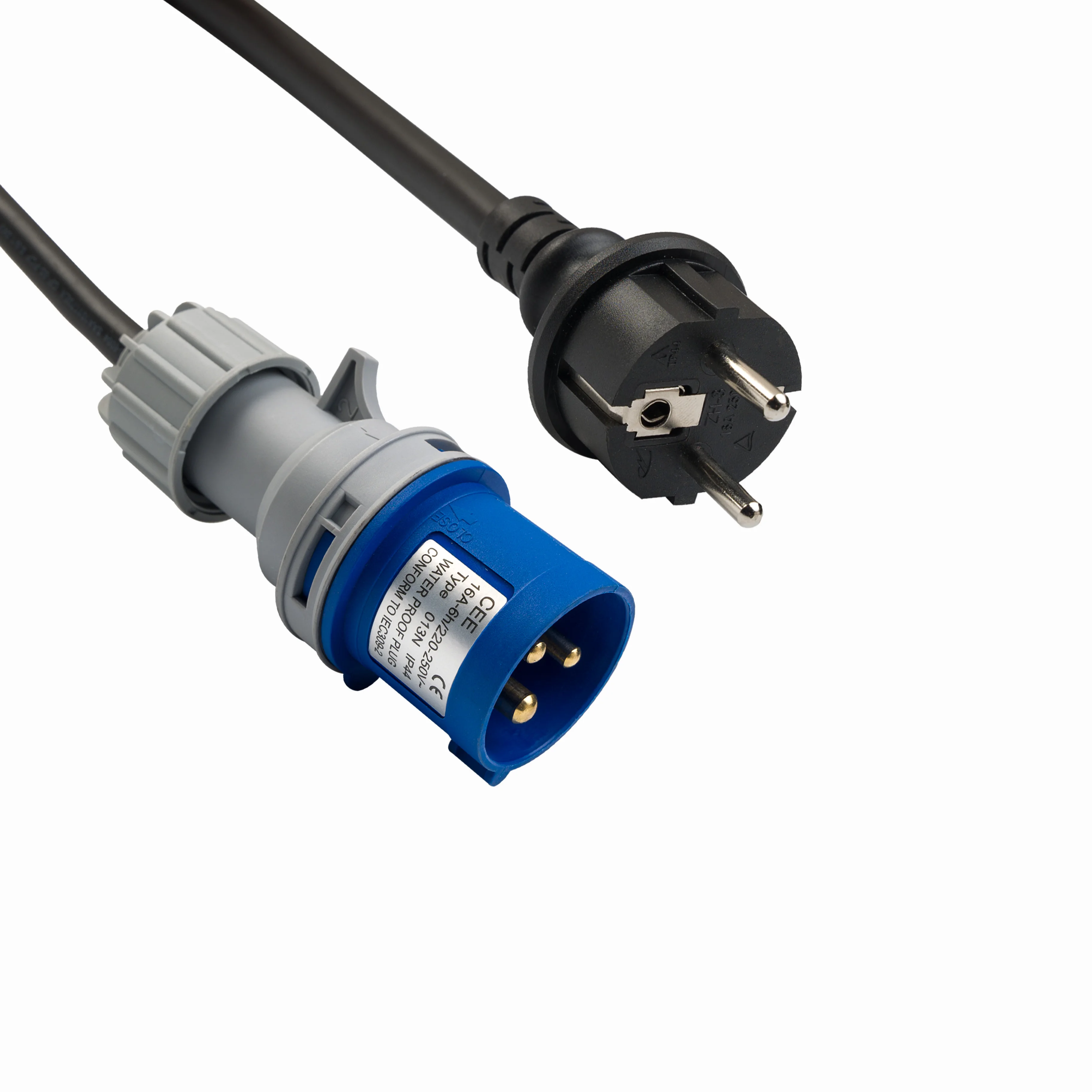 Heavy Duty Industrial 3 Phase 16a Cee Male To Schuko Plug Socket Ev ...