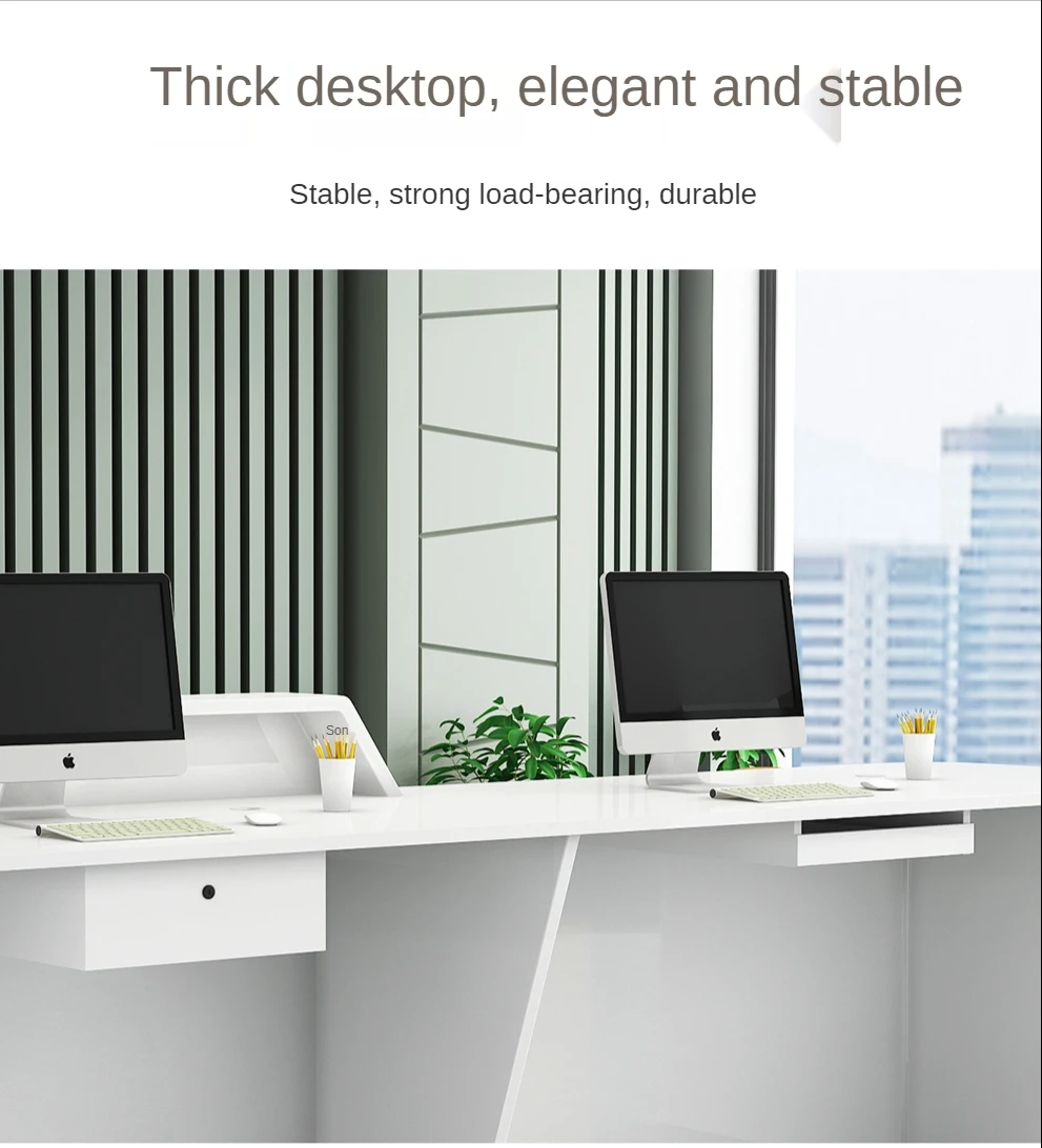 Modern Luxury Office Counter Front Desk Table Hotel Reception Table ...