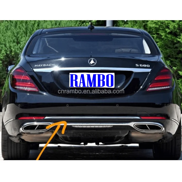 OEM 2228851821 CHROME W222 Rear Bumper Trim for Mercedes