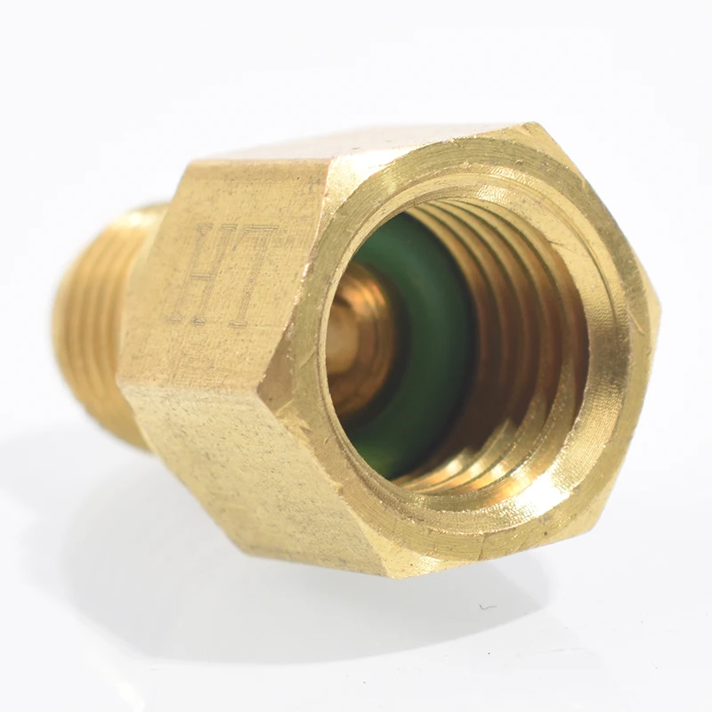 R134a Adapters Brass Refrigerant Tank Adapter 1/2 in Female to 1/4 in ...