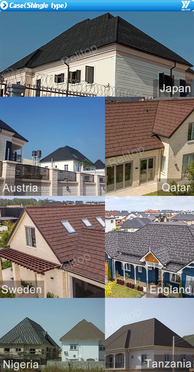 Shingle Type Colorful Stone Chip Coated Roof Sheets from China