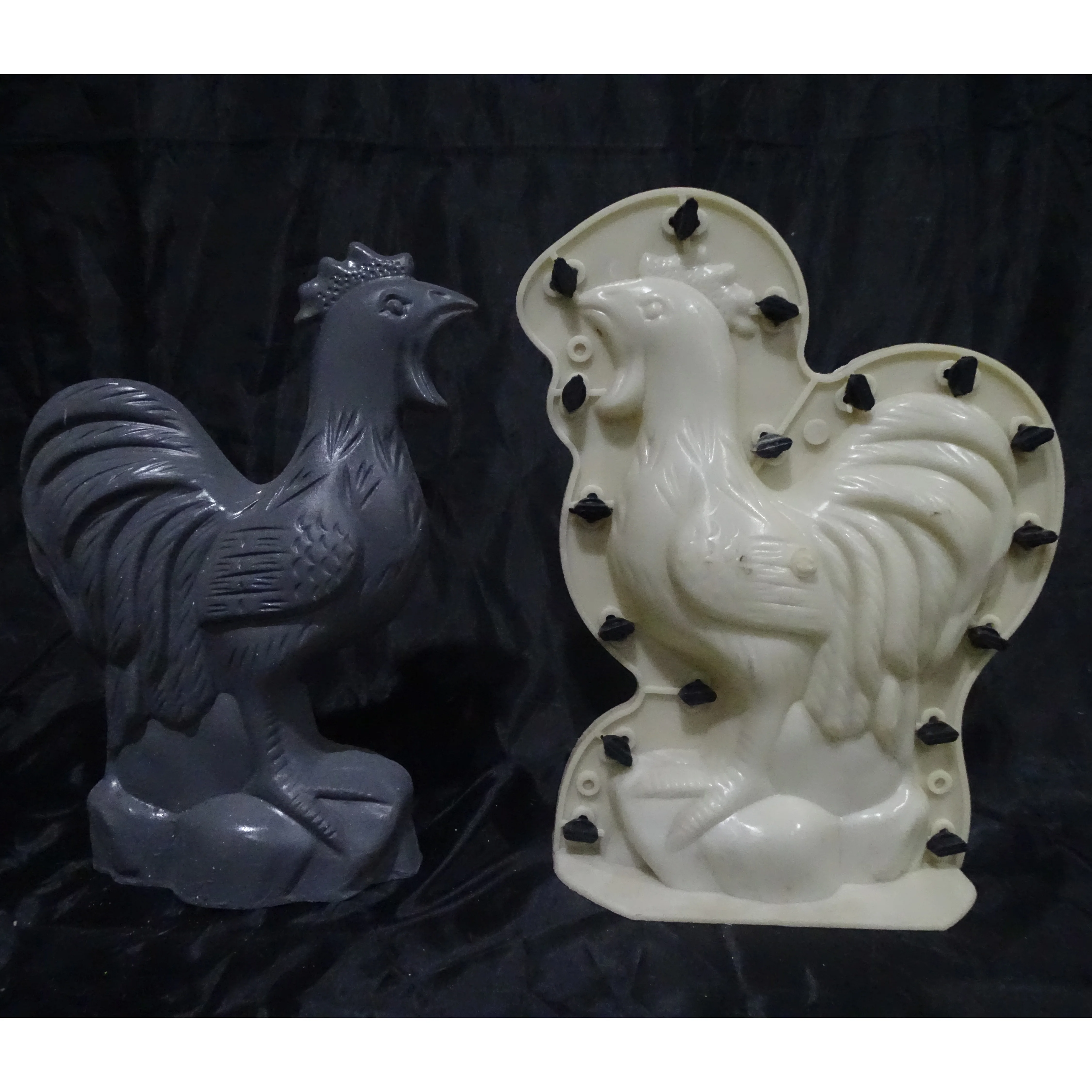 Big Cement Concrete Decoration Statues Plastic Rooster Mold for Sale