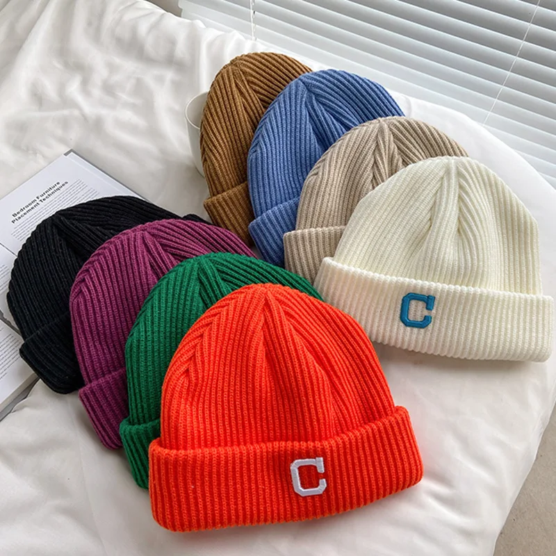 Custom Unisex Beanies Multi-color Beanie Winter Beanie Hat Knitted Hat ...