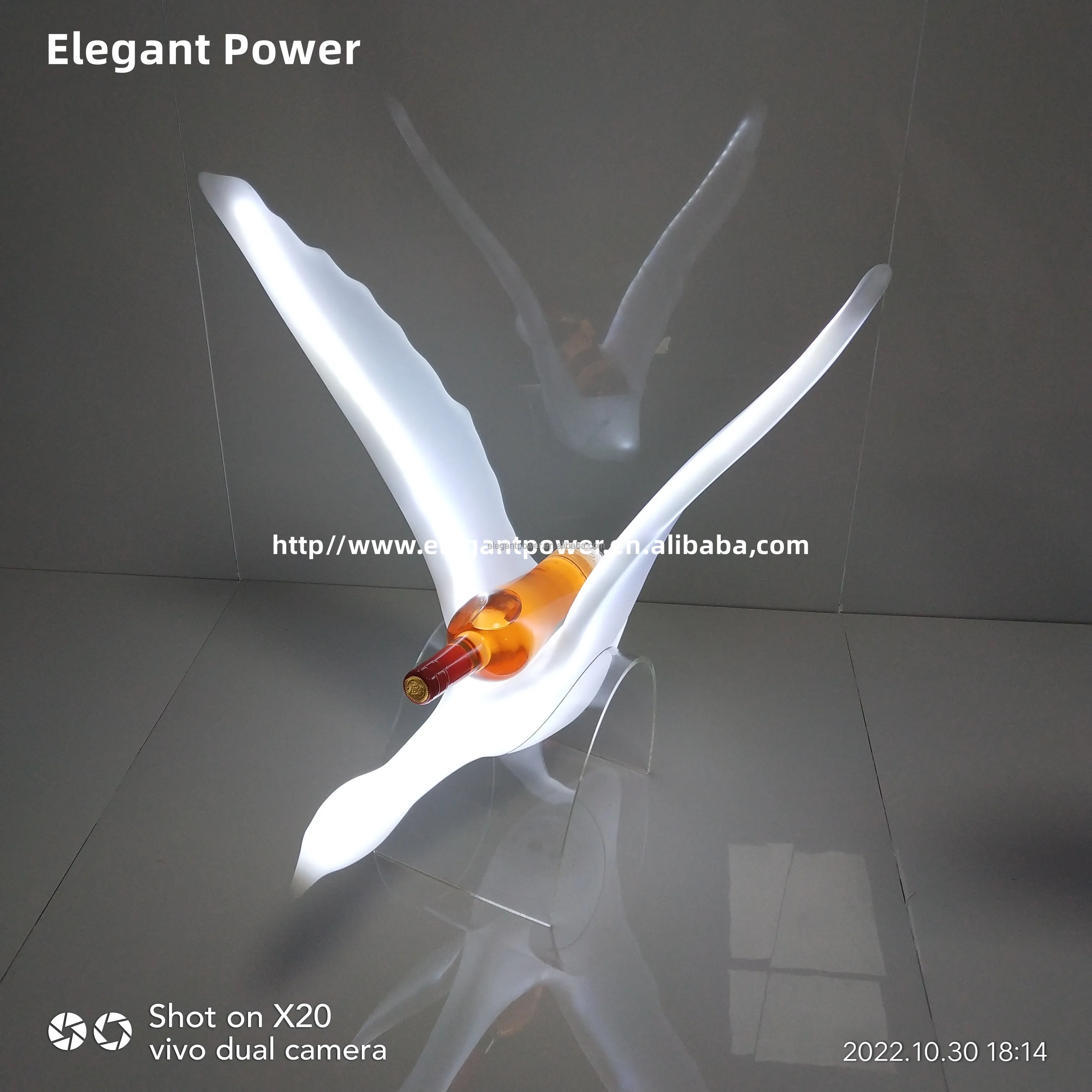 Glowing Vodka Bottle - LED Display Stand for Nightclubs